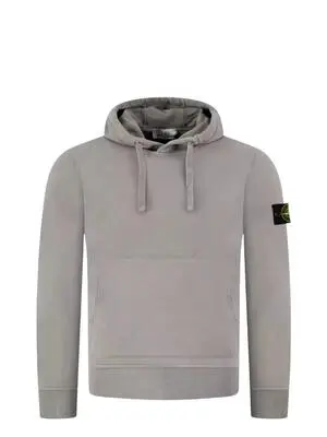 Stone Island Organic Cotton Fleece Hoodie - Grey