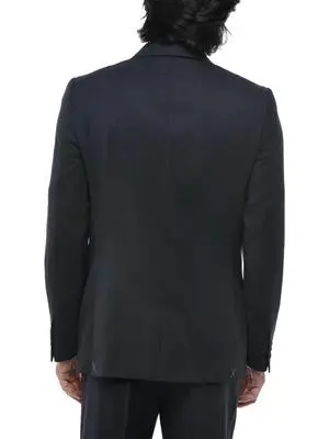Corneliani Single-breasted Jacquard Suit - Blue