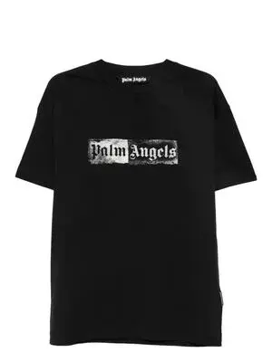 Palm Angels Stamp Logo Short-sleeve T-shirt - Black