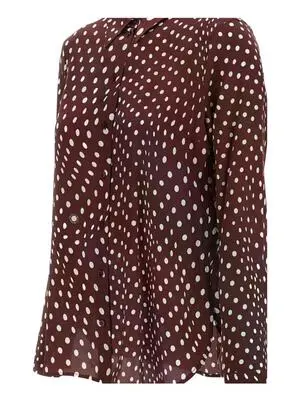 Stella McCartney Polka-dot Silk Shirt - Brown