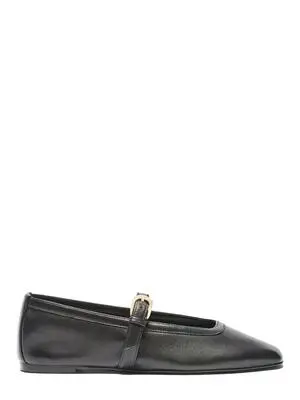 STUART WEITZMAN Stuart Weitzman Sai Buckle Detail Ballet Flats Black