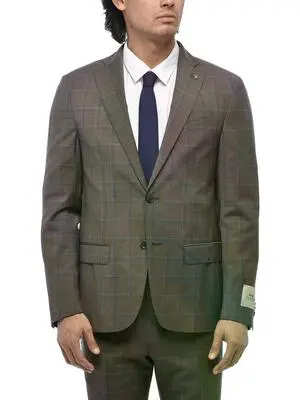 Corneliani Checked Single-breasted Suit - Brown