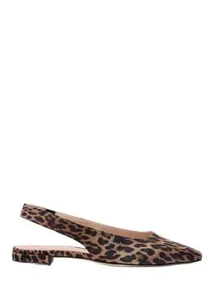 STUART WEITZMAN Leopard-print Slingback Pumps - Brown