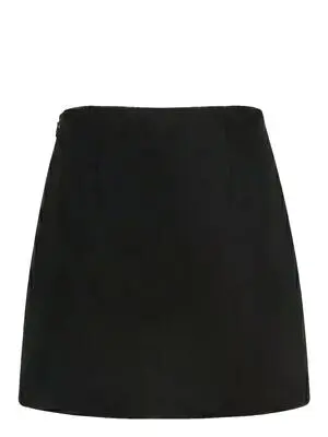 MSGM Faux-fur Trim Mini Skirt - Black