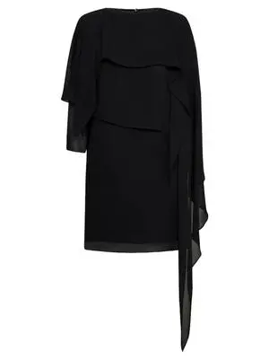 MAISON MARGIELA Layered Cape-style Mini Dress - Black