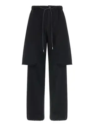 Sacai Trompe L'oeil Layered Design Trousers - Black