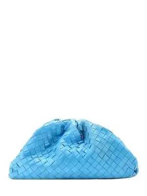Bottega Veneta The Pouch Intrecciato Nappa Teen Crossbody Bag - Blue