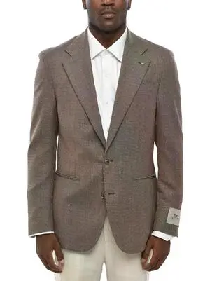 Corneliani Virgin Wool Jetted-pocket Blazer - Brown