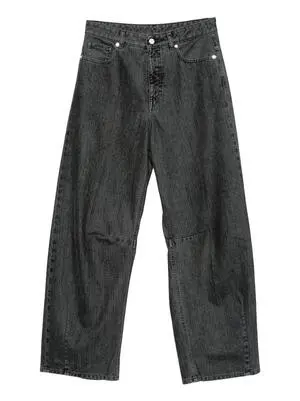 NINE:INTHE:MORNING Sofy Ergonomic Wide-leg Jeans - Black