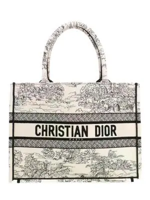 Dior Christian Dior Book Tote Oblique Monogram Tote Bag Neutrals