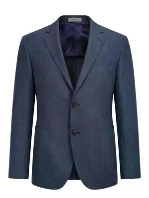 Corneliani Single-breasted Notch-lapels Blazer - Blue