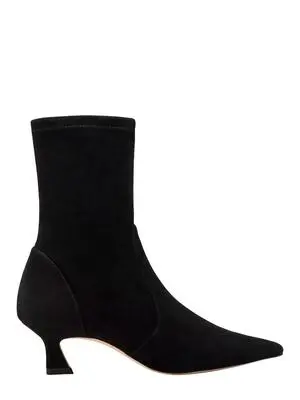 STUART WEITZMAN Vinnie Pointed-toe Ankle Boots - Black