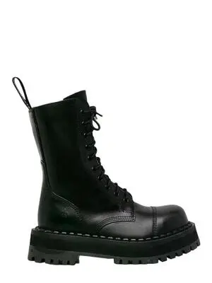 ALTERCORE Lace-up Platform Boots - Black