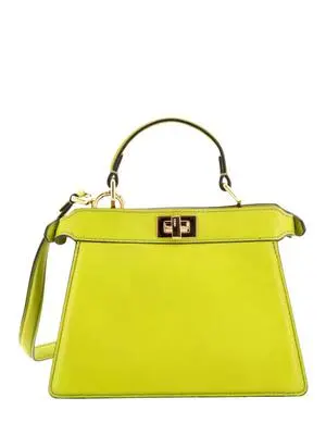 Fendi Peekaboo Iseeu Baguette Leather Crossbody Bag - Green