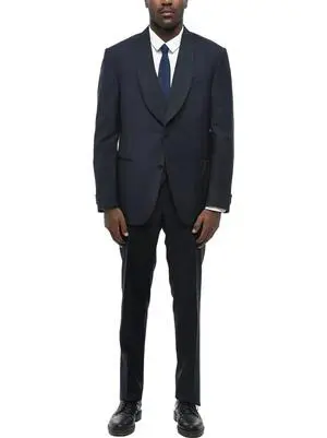 Corneliani Satin-lapel Suit - Blue
