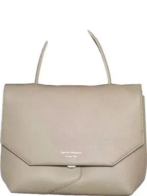 Emporio Armani Grained Leather Tote Bag - Neutrals