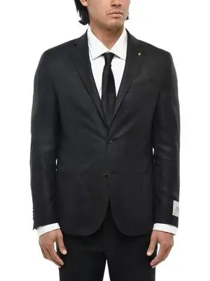 Corneliani Single-breasted Notched-lapels Blazer - Grey