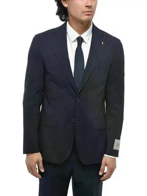 Corneliani Pinstripe Single-breasted Blazer - Blue