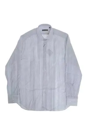 Corneliani Striped French-collar Shirt - White