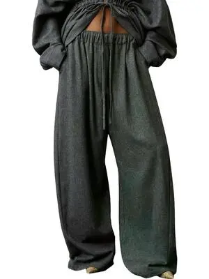 THELATEST THELATEST Dora Wide Leg Trousers With Drawstring Waist