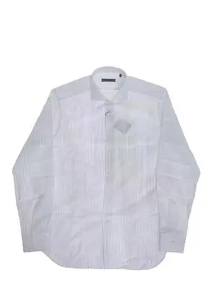 Corneliani Striped French-collar Shirt - White