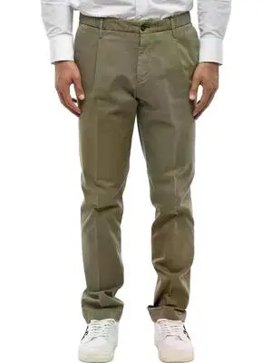 Corneliani Elasticated-waist Chino Trousers - Green