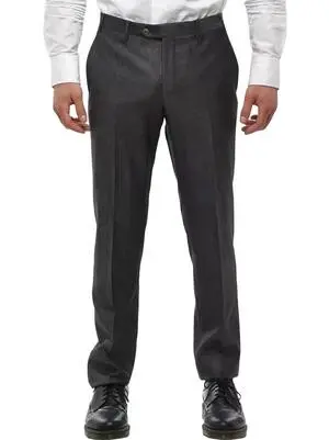 Corneliani Academy Pinstripe Wool Trousers - Grey