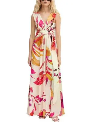 Lola Casademunt Floral Print Maxi Dress - Neutrals