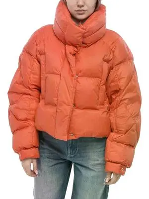 Bacon Puffa Cropped Puffer Jacket - Orange