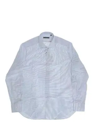 Corneliani Striped Cotton Shirt - Blue