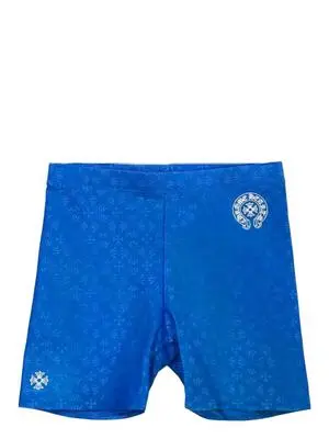 Chrome Hearts Horseshoe Logo Biker Shorts - Blue