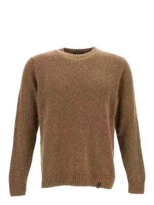 ZANONE Crew-neck Bouclé Sweater - Brown