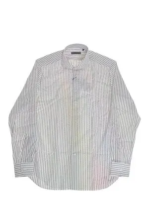 Corneliani Striped French-collar Shirt - White