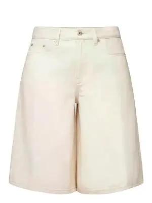 DRYKORN Logo Patch Denim Shorts - Neutrals