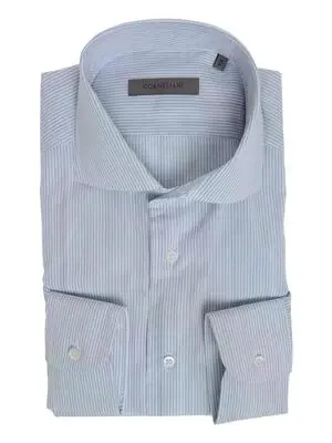 Corneliani Striped French-collar Shirt - White
