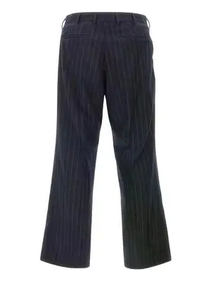 PT TORINO Pinstripe Wide Leg Trousers - Blue