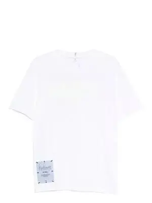 Alexander McQueen Logo-patch Graphic-print T-shirt - White