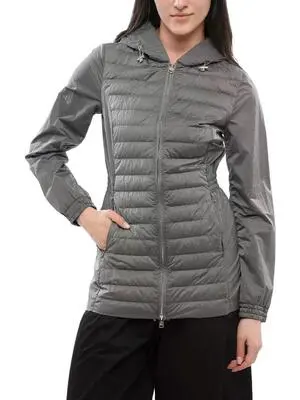 Woolrich Quilted Hooded Jacket - Grey