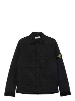 Stone Island Zip-fastening Quilted Overshirt - Black