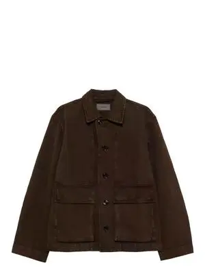 LEMAIRE Button-fastening Pocket Denim Jacket - Brown
