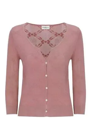 MARELLA Marella Embroidered V-Neck Cardigan