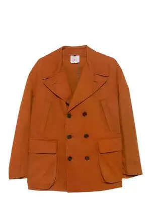 ROMEO GIGLI 1998 Double-breasted Cotton Coat - Orange