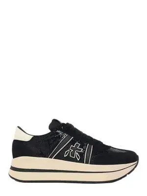Premiata Bethcoin 8504 Sequined Platform Sneakers - Black