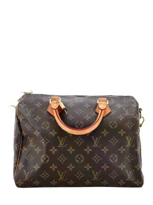 LOUIS VUITTON Louis Vuitton Speedy Bandouliere Monogram Canvas Shoulder Bag Brown