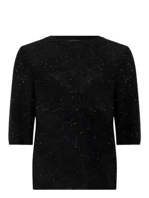 Fabiana Filippi Sequin Embellished Fine Knit Sweater - Black