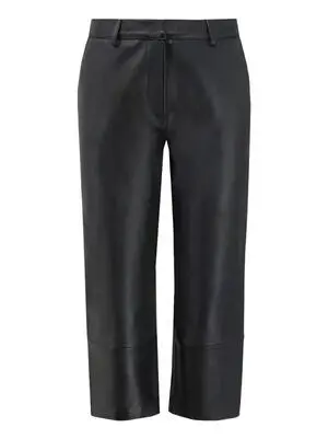 THE FRANKIE SHOP Lior Leather Capri Pants - Black