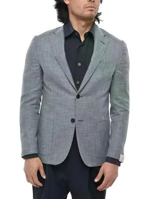 Corneliani Gate Houndstooth Blazer - Blue