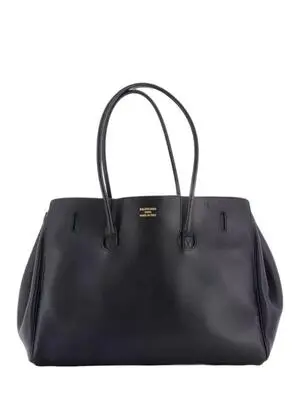 Balenciaga Bel Air Carry All Bag Leather Medium Tote Bag - Black