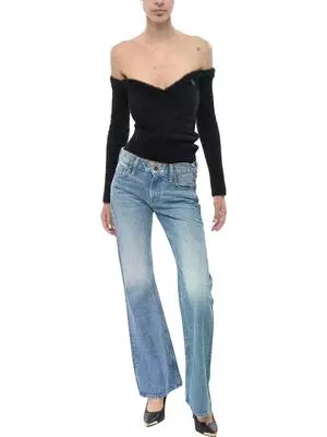 MOTHER Snacks Low-rise Bootcut Jeans - Blue