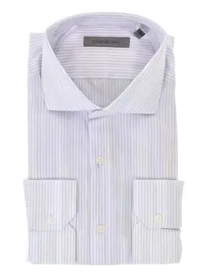 Corneliani Striped Cotton Shirt Purple